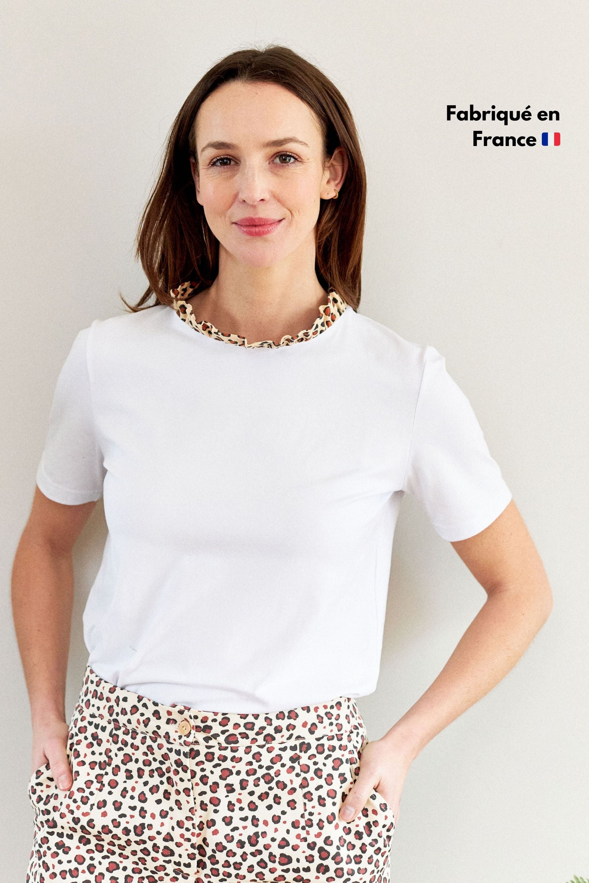 T-shirt femme leopard - tee shirt blanc leopard - Frangin Frangine – FranginFrangine